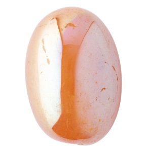 Tangerine Aura Quartz Medium Tumblestone 2-3cm - The Crystal Healing Shop West Bromwich